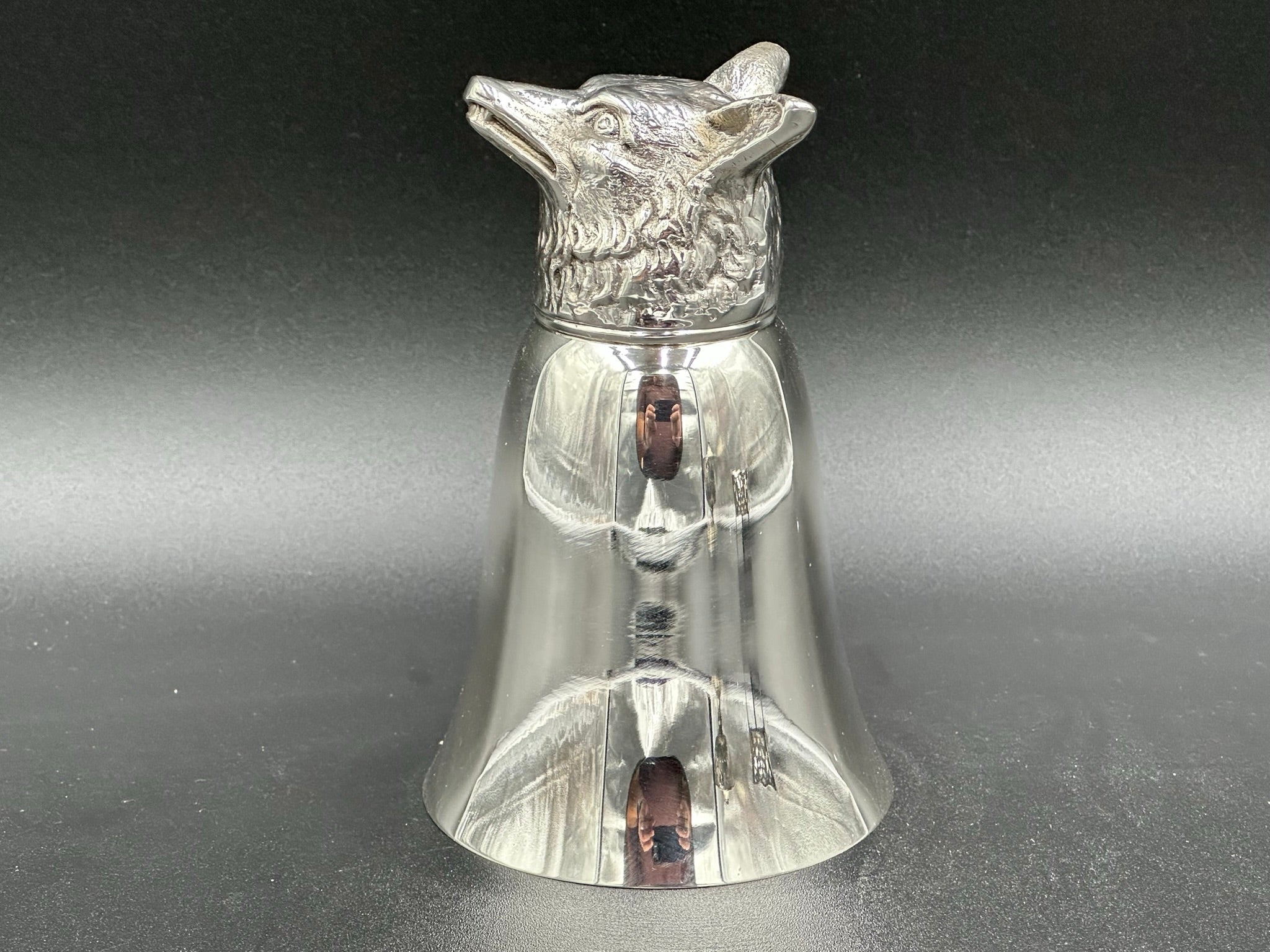 New Sterling Silver Figural Wolf Head Stirrup Cup – Atlanta Silver