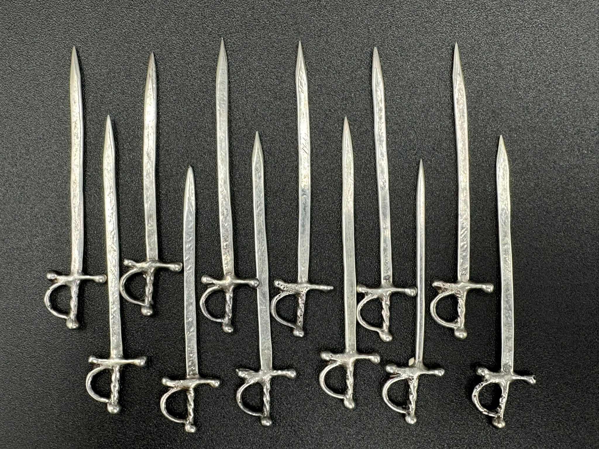 Set of 12 Sterling Silver Figural Sword Hors D'oeuvre Picks – Atlanta ...